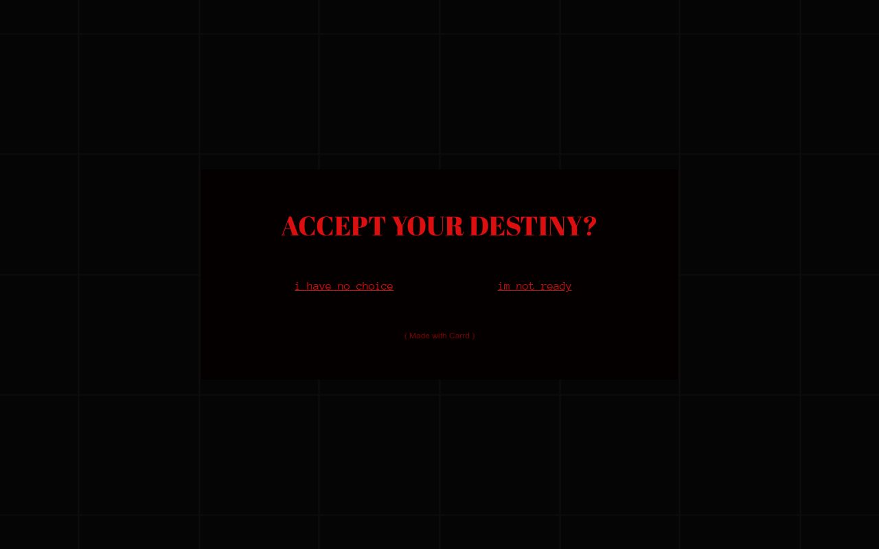 destiny is predetermined